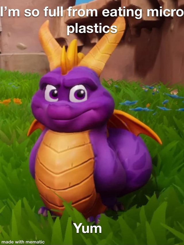 I'm so full from eating micro plastics Yum - iFunny