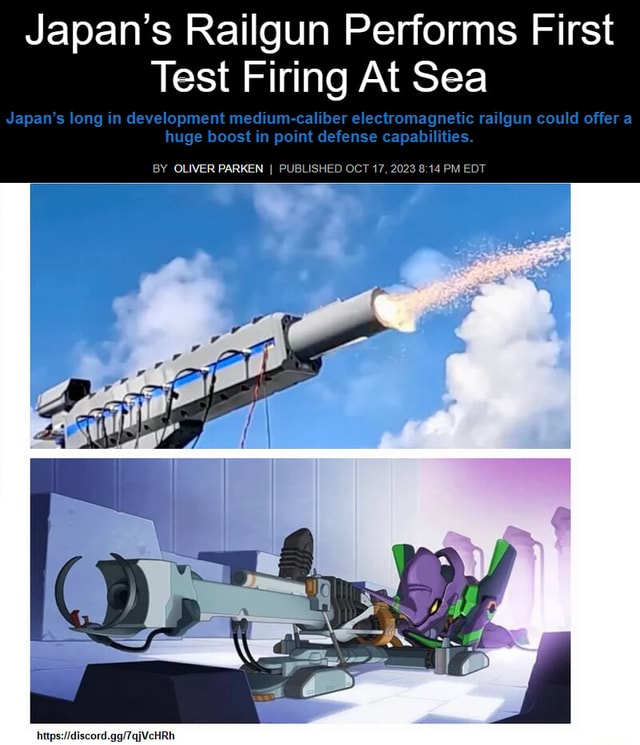Japan's Railgun Performs First Test Firing At Sea Japan's long in ...