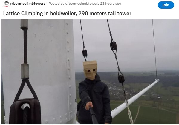 ''borntoclimbtowers'' climb Beidweiler - join by Lattice Climbing in beidweiler, 290 meters tall ...