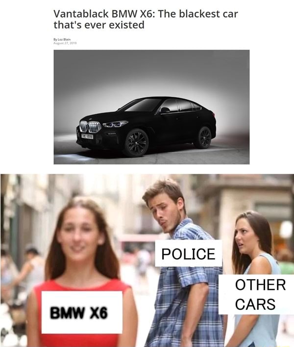 Vantablack BMW X6: The blackest car that's ever existed - iFunny