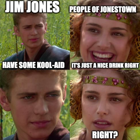 JIM JONES PEOPLE OF JONESTOWN HAVE SOME KOOL-AID ITS JUST DRINK RIGHT ...