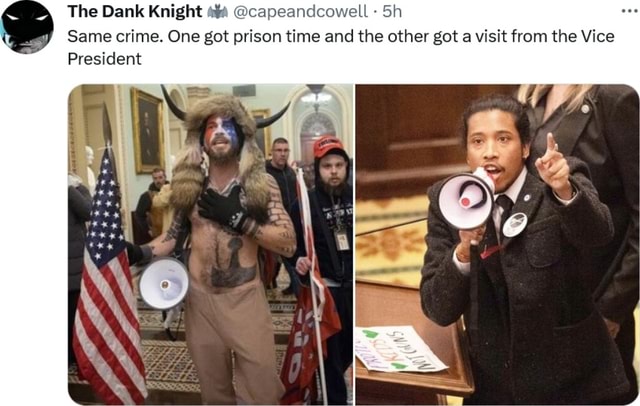 The Dank Knight Same crime. One got prison time and the other got a ...