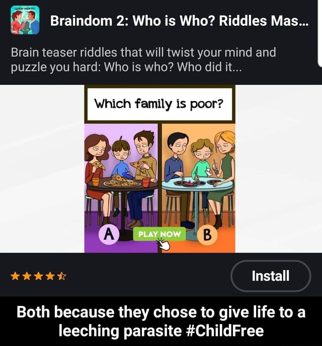 Braindom 2: Who is Who? Riddles Mas... Brain teaser riddles that will ...