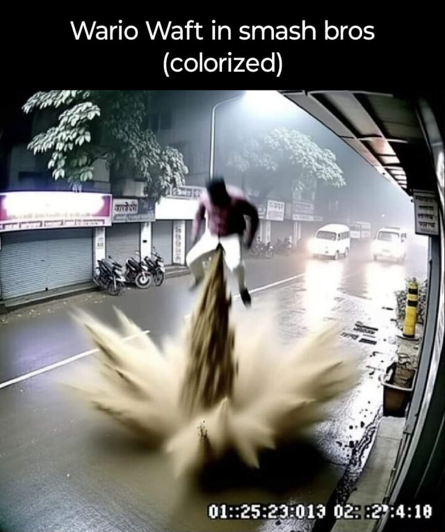 Wario Waft in smash bros (colorized) - iFunny