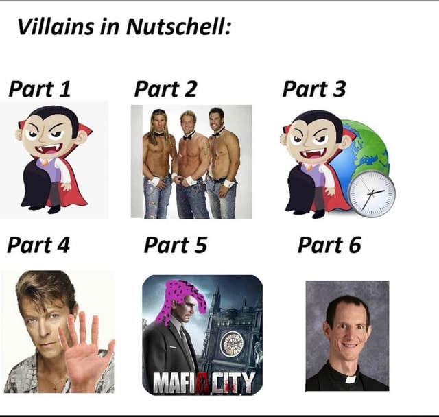 Villains in Nutschell: Part 1 Part 2 Part 4 Part 5 - iFunny