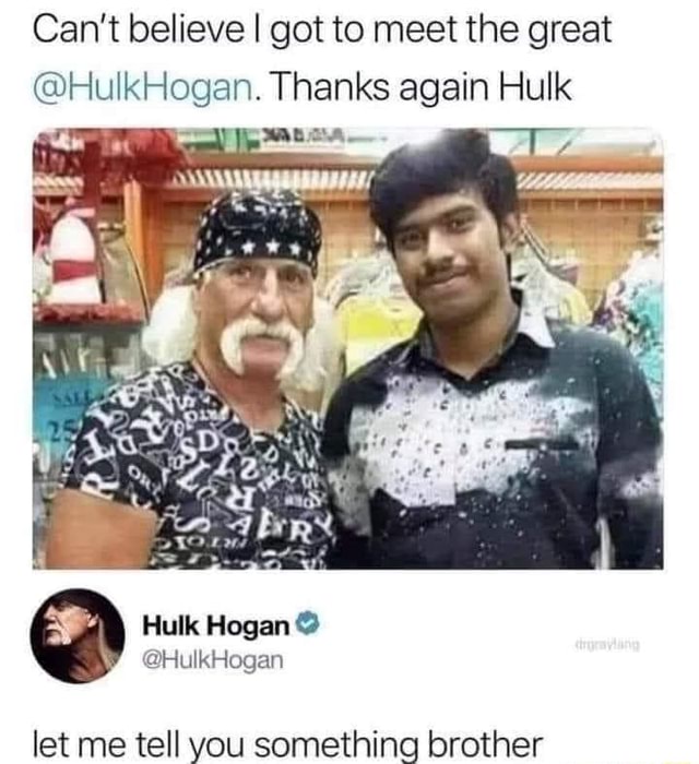 Can't believe I got to meet the great @HulkHogan. Thanks again Hulk by ...
