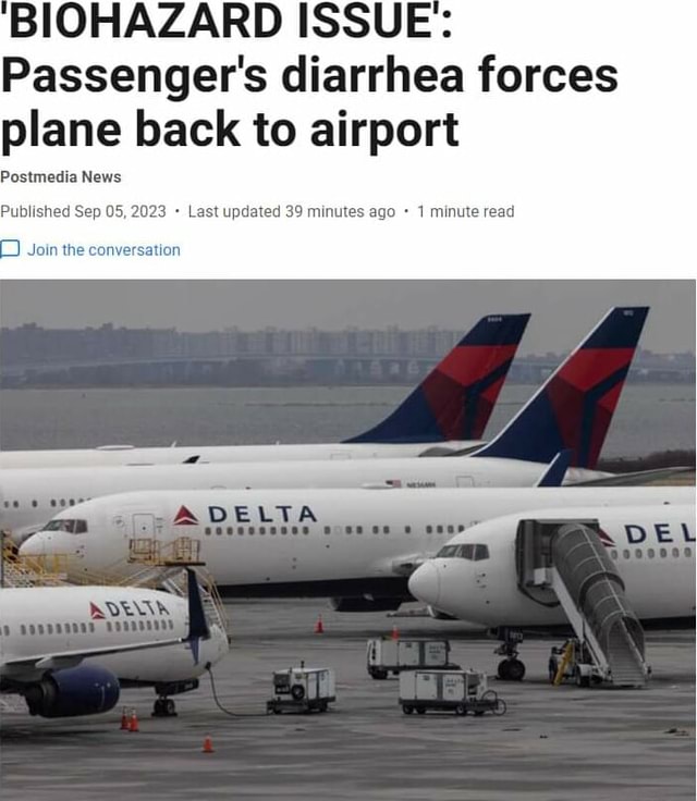 BIOHAZARD ISSUE: Passenger's diarrhea forces plane back to airport ...