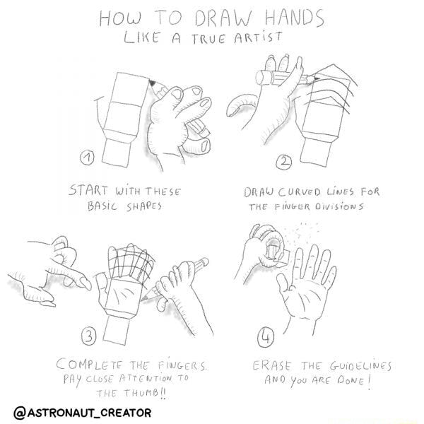 How TO DRAW HANDS LIKE A Tave ARTIST START with THese DRAW CURVED Lives ...