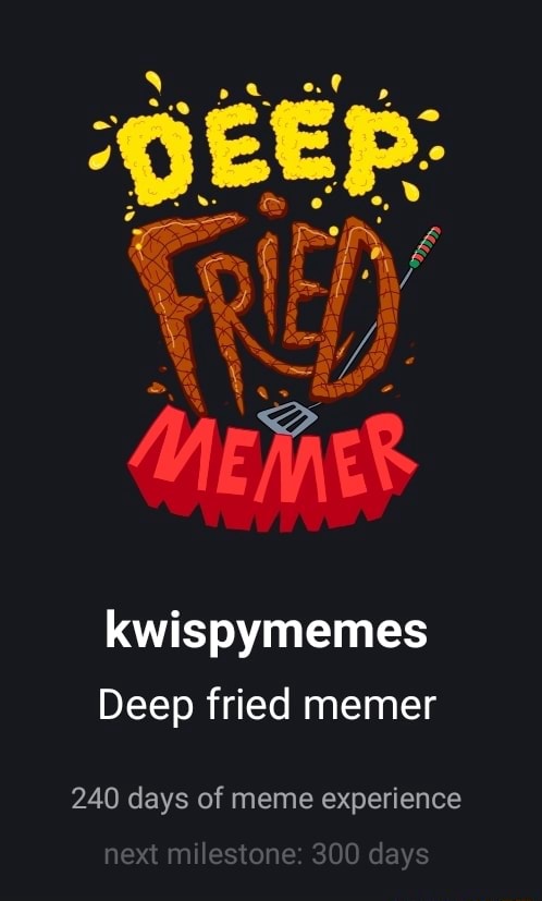 Kwispymemes Deep fried memer 240 days of meme experience - iFunny