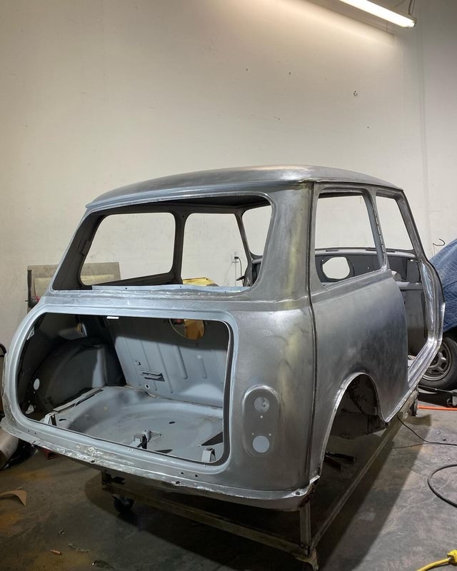 Currently attacking the rust on the right rear quarter of the mini ...