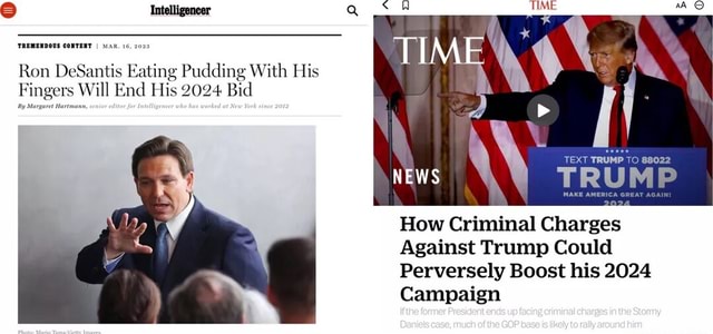 Intelligencer Ron DeSantis Eating Pudding With His Fingers Will ill End ...