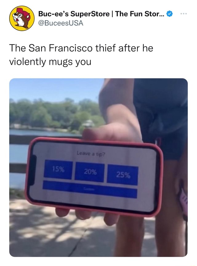 The San Francisco thief after he violently mugs you - iFunny