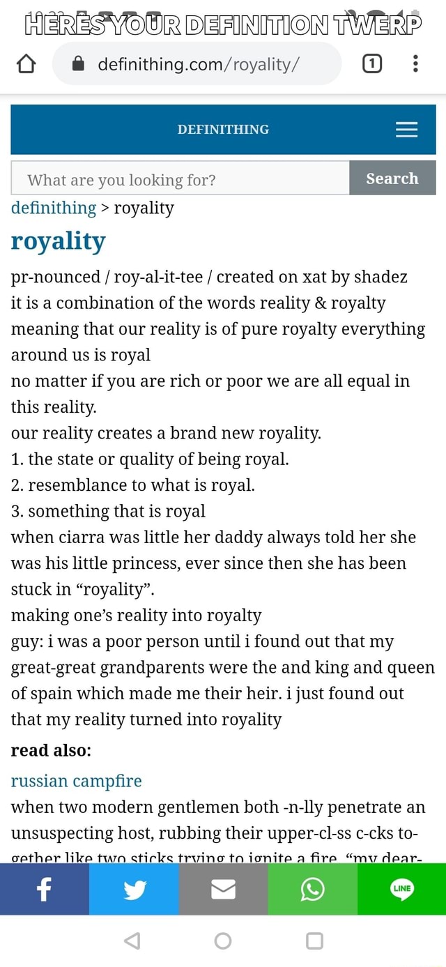 HERES OUR DEFINITION TWERP O definithing.com/royality/ : DEFINITHING ...