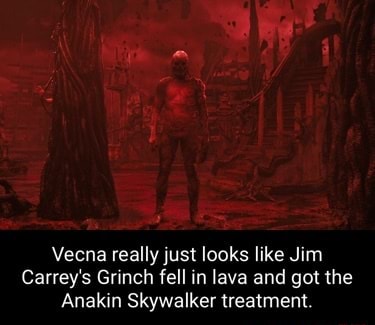 Vecna really just looks like Jim Carrey's Grinch fell in lava and got ...