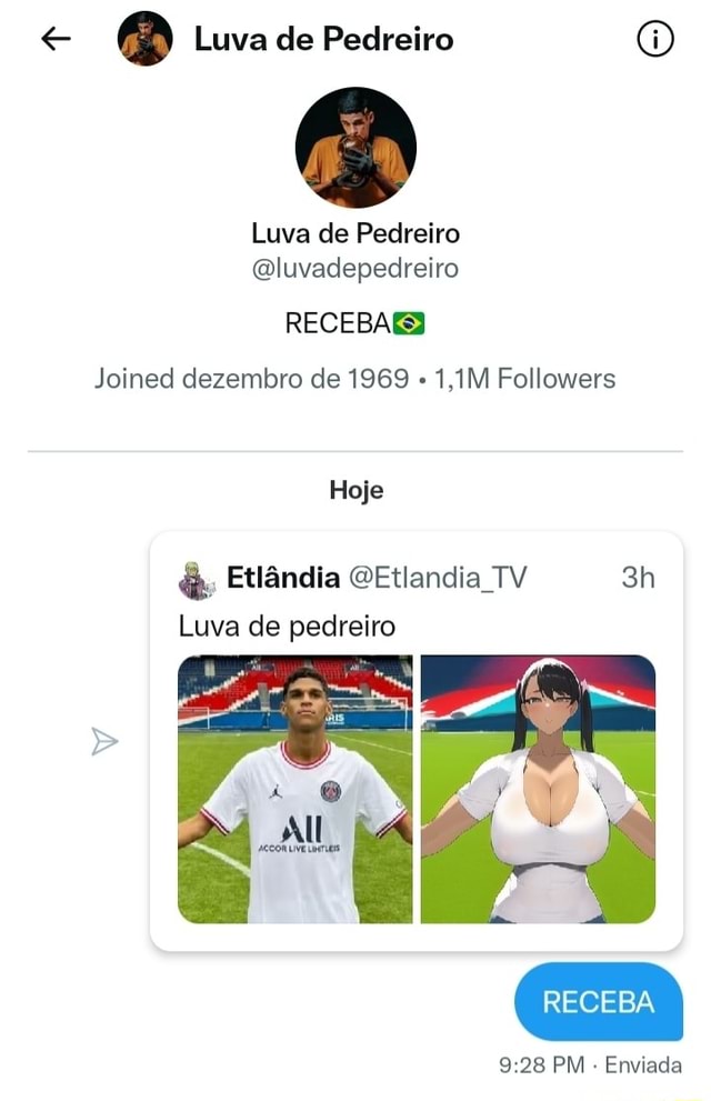 E Luva de Pedreiro DD RECEBA Joined dezembro de 1969 1,1M Followers ...
