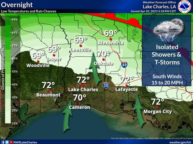 'Weather Forecast Office Overnight Lake Charles, LA Low Temperatures ...