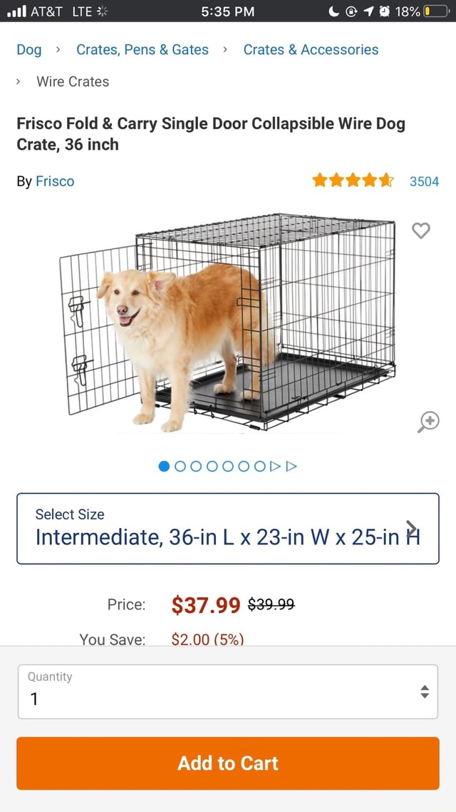 Crates,Pens&Gates Crates Accessories Wire Crates Frisco Fold Carry ...