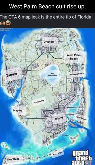 West Palm Beach cult rise up. he GTA 6 map leak is the entire tip of ...