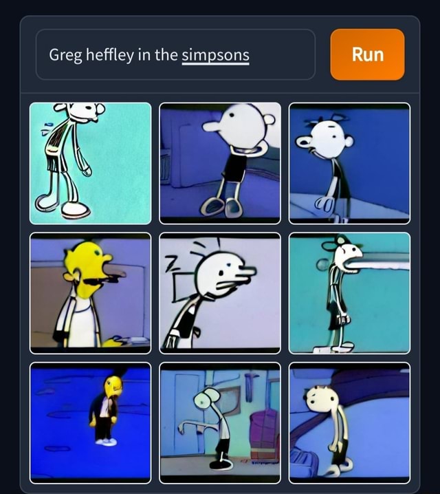 Greg heffley in the simpsons Run - \ - iFunny