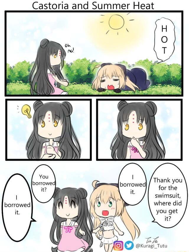 Castoria and Summer Heat swimsuit, it? @kuragi_Tutu borrowed where did ...