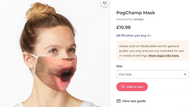 PogChamp Mask Designed by vampyy Masks sold on Redbubble are for ...
