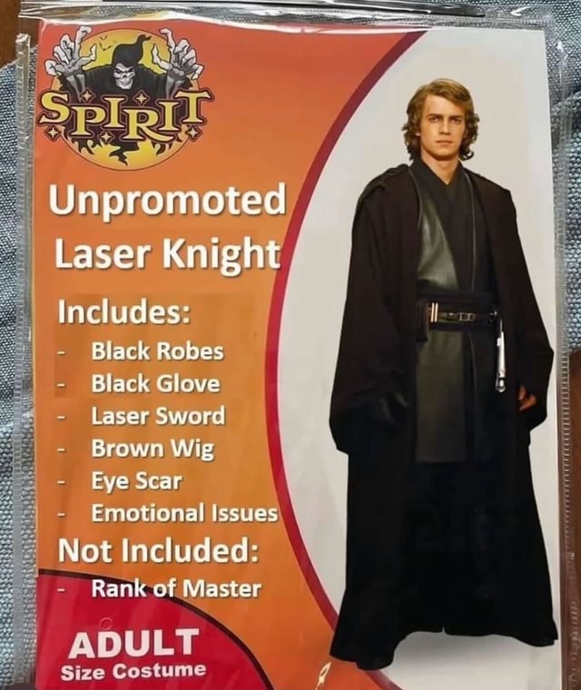 Unpromoted Laser Knight Includes: Black Robes Black Glove Laser Sword ...