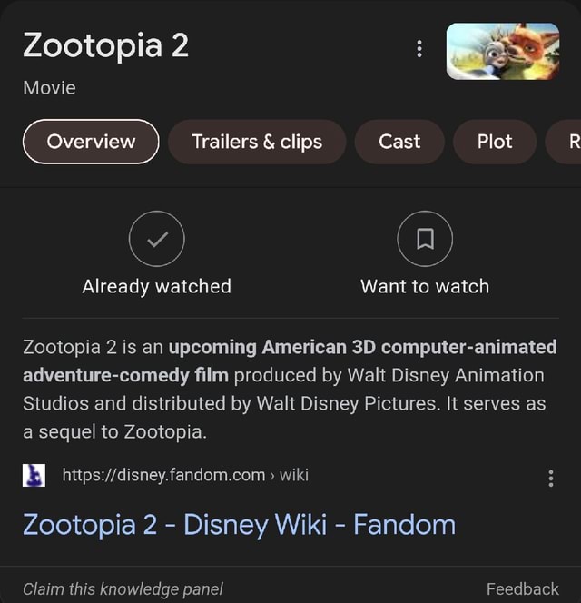 Zootopia 2 Movie ( Overview ) Trailers & clips Cast Plot Already ...