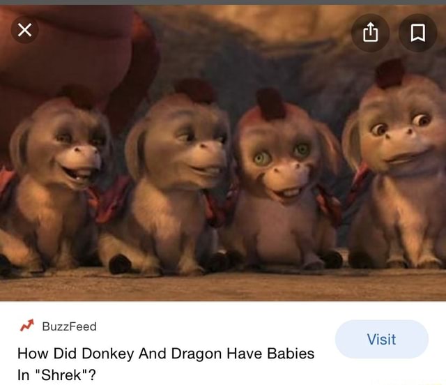 Visit How Did Donkey And Dragon Have Babies In "Shrek"? - iFunny