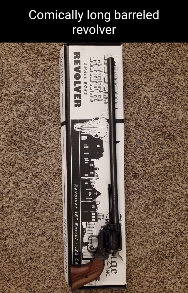 SMALL BORE REVOLVER Barrel .22 Ca Comically long barreled revolver ...