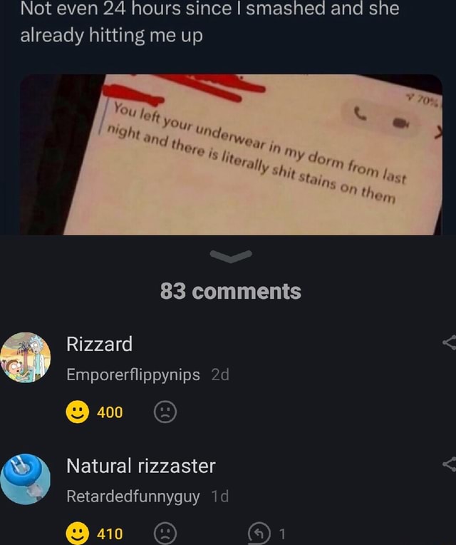 Not even 24 hours since I Smashed and she already hitting me up You 'le ...