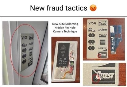 New Fraud Tactics New Atm Skimming Hidden Pi Hole Camera Teehnique Ifunny