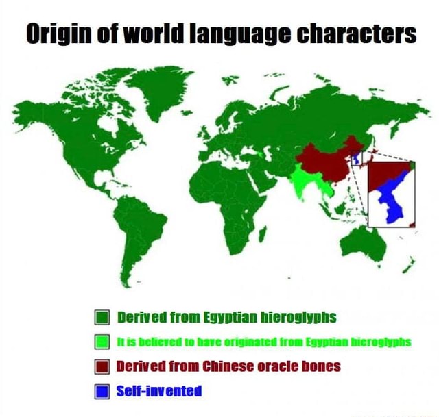 Origin of world language characters Derived from Egyptian hieroglyphs ...