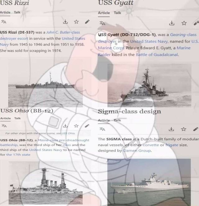 USS Rizzi Article Talk USS Rizzi (DE-537) was a John C. Butler-class ...