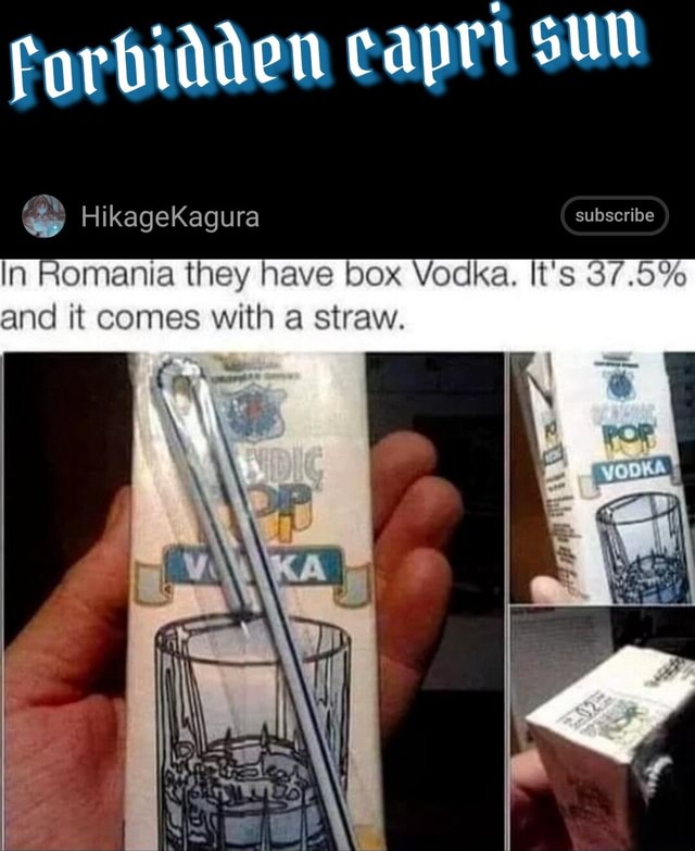 Forbidden capri sun UikageKagura subscribe In Romania they have box ...