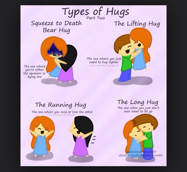 Types of Hugs Squeeze to Death The Lifting Hug Bear Hug - )