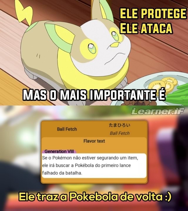 ELE PROTEGE MAS MAIS IMPORTANTÉ Ball Fetch Ball Fetch Generation Flavor ...