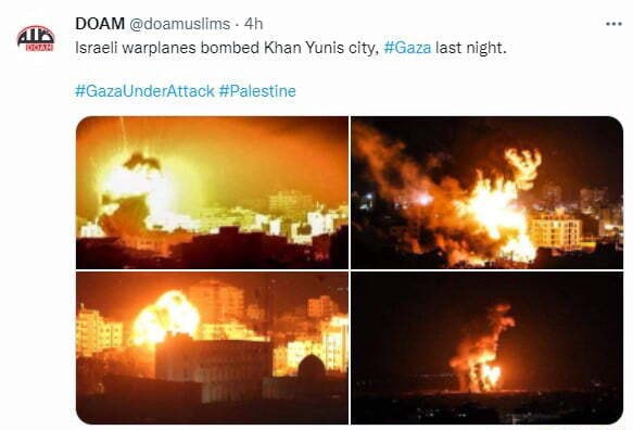 DOAM @doamuslims - Israeli warplanes bombed Khan Yunis city, #Gaza last ...