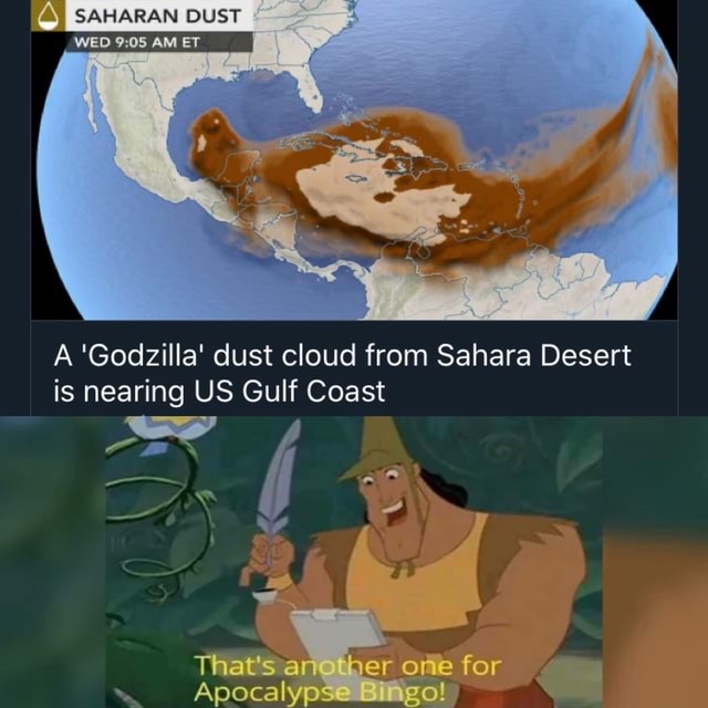 SAHARAN DUST A 'Godzilla' dust cloud from Sahara Desert is nearing US ...