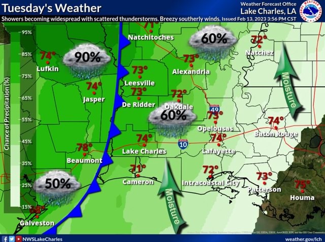 Weather Forecast Office Natchez Tuesday's Weather Lake Charles, LA ...