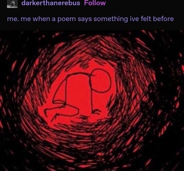 Af darkerthanerebus Follow me. me when a poem says something ive felt ...