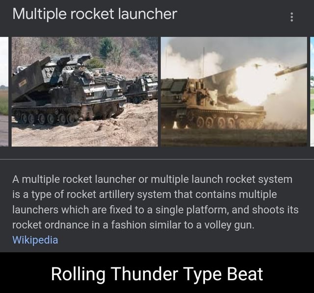 Multiple rocket launcher A multiple rocket launcher or multiple launch ...