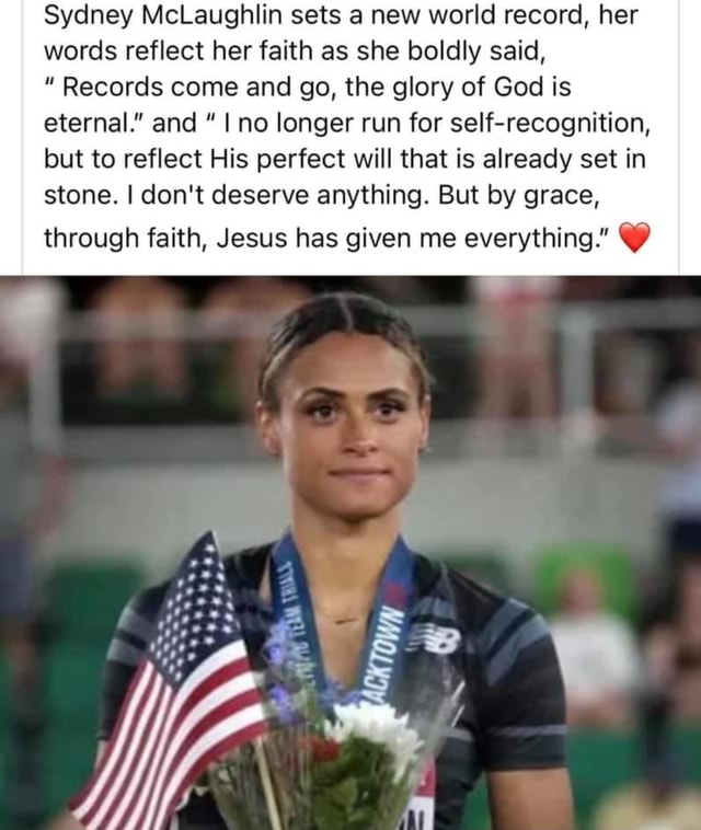 Sydney McLaughlin sets a new world record, her words reflect her faith ...