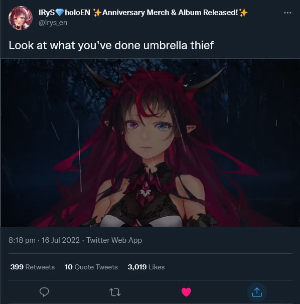 IRyS@ holoEN Anniversary Merch & Album Released! (WP cineen Look at ...