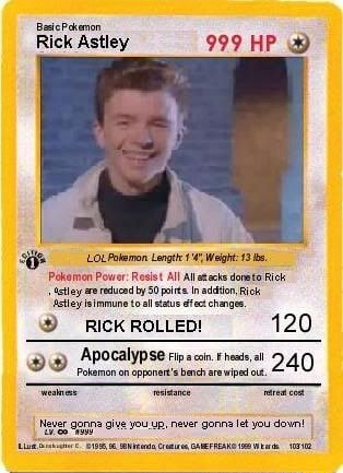 Rick Astley 999 HP Pkomen Power: Resist Al Al omo Rice Aeiywerecedy SO ...