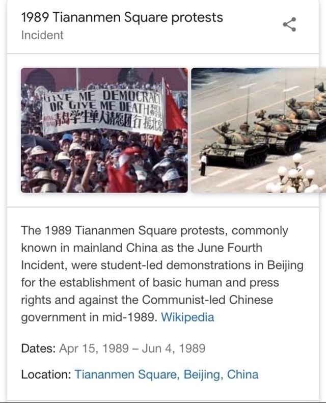1989 Tiananmen Square protests