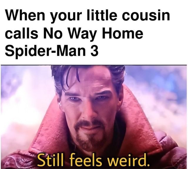 When your little cousin calls No Way Home Spider-Man Still feels weird ...