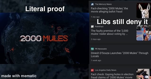 Literal proof 2000 MULES The Mercury News Fact '2000 Mules, the movie ...