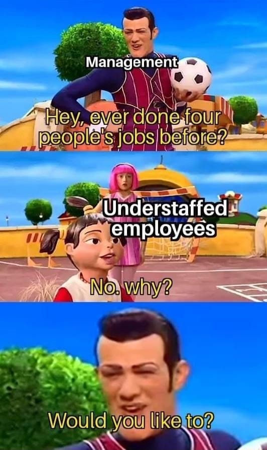 Management Understaffed employees Would - iFunny