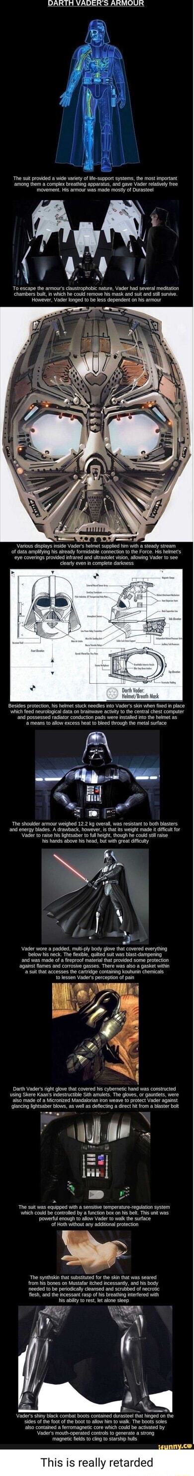 DARTH VADER'S ARMOUR 'The suit provided a wide variety of e-support ...