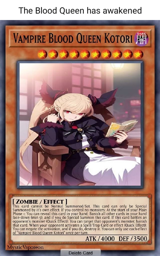 The Blood Queen has awakened DARK VAMPIRE BLOOD QUEEN KoToRI ZOMBIE ...